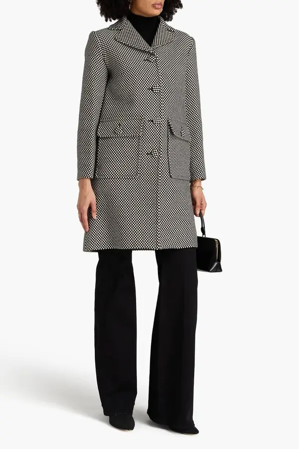 Zimmermann Checked Cotton-blend Tweed Coat