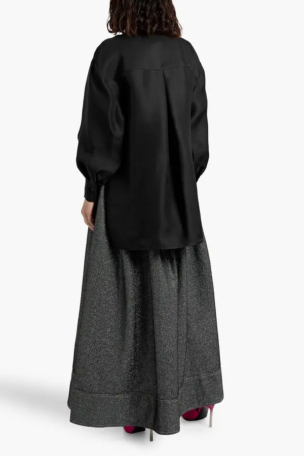 Carolina Herrera Oversized Silk Shirt