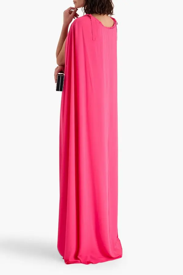 Carolina Herrera Cape-effect Crepe Gown