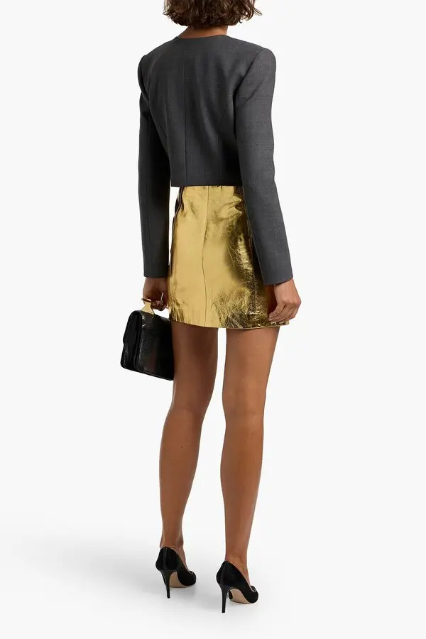 Carolina Herrera Cropped Wool-blend Jacket