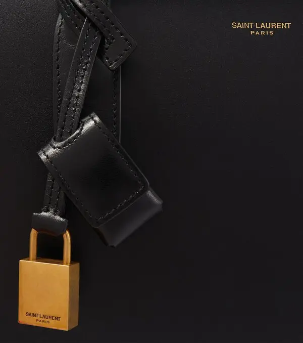 Saint Laurent Leather Briefcase - Black