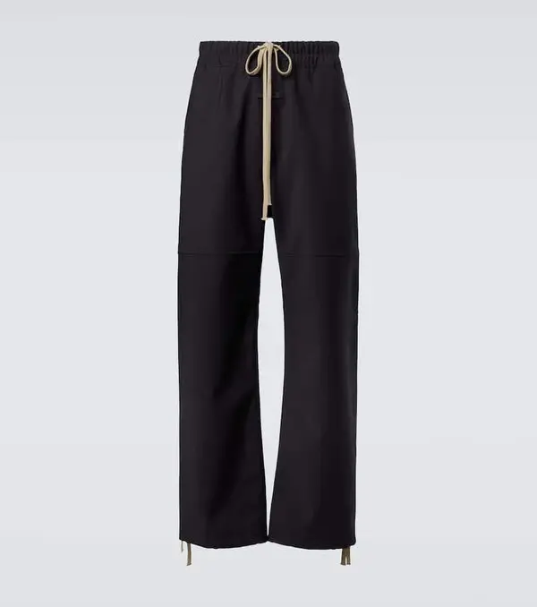 Fear Of God Drawstring Wide-leg Pants - Black