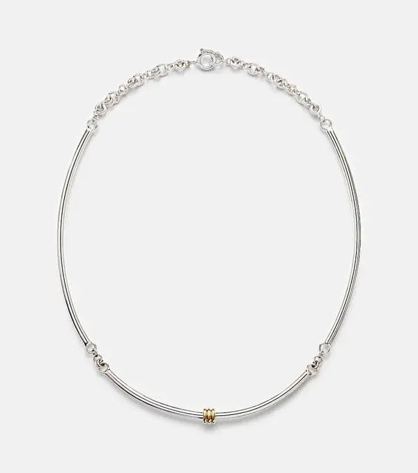 SPINELLI KILCOLLIN Helio Tria Sterling And 18kt Gold Necklace - Silver
