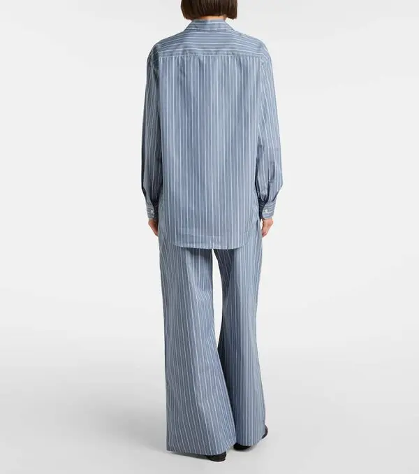 LESET Yoshi Striped Cotton-blend Twill Shirt
