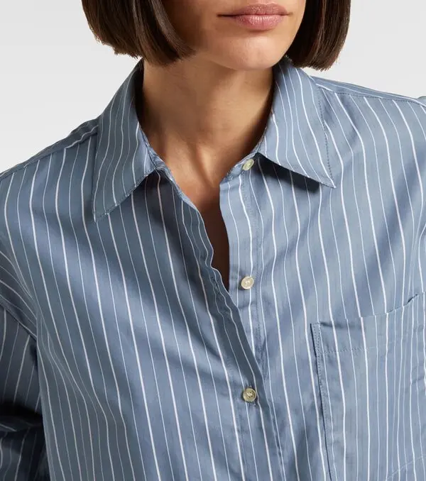 LESET Yoshi Striped Cotton-blend Twill Shirt