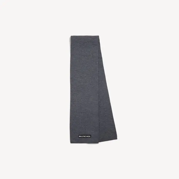 Balenciaga Patch Scarf - Grey & Silver
