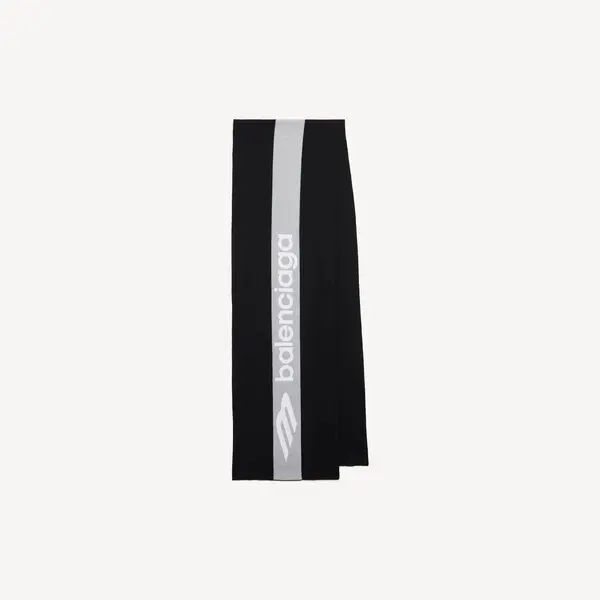 Balenciaga 3b Sports Icon Sporty Scarf - Black