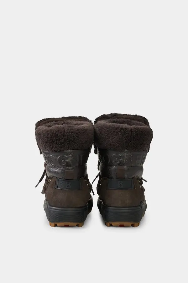 Bogner Chamonix Snow Boots With Spikes - Chocolate