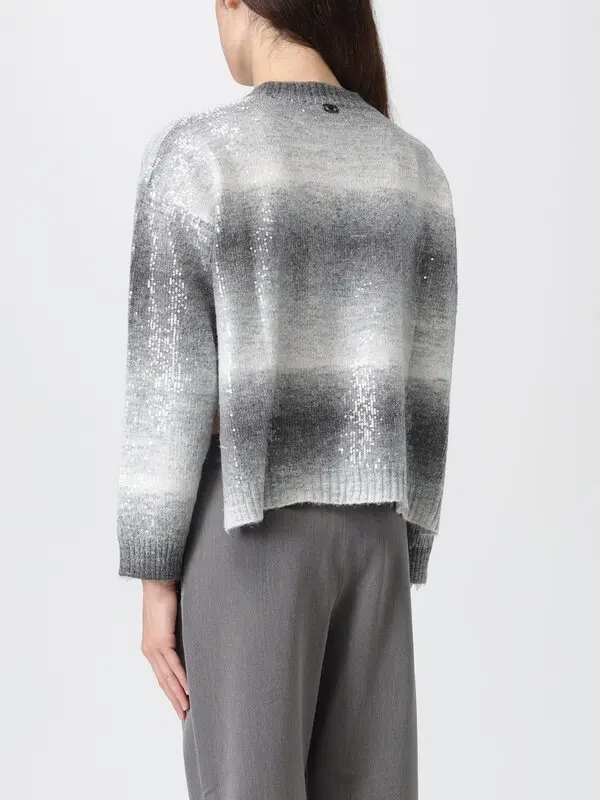 Liu Jo Sequined Crew Neck Sweater - Grey