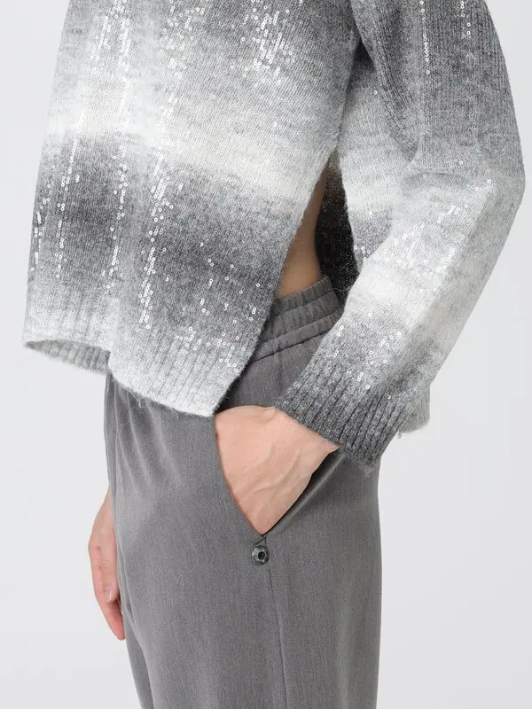 Liu Jo Sequined Crew Neck Sweater - Grey
