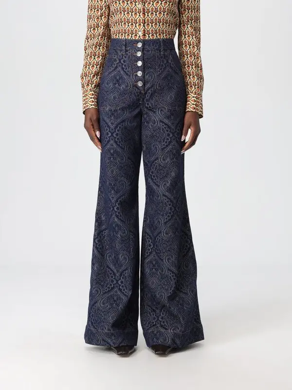 Etro Printed Flare Jeans