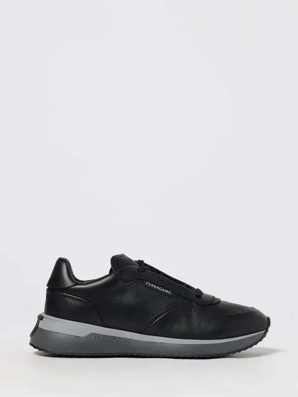 FERRAGAMO Lace-up Sneakers - Black