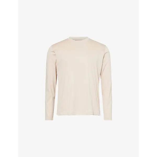 Eleventy Crewneck Long-sleeves Stretch-cotton Top