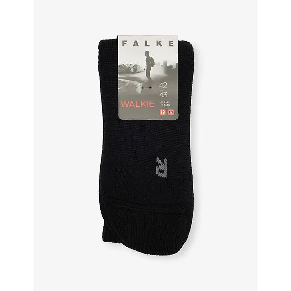 Falke Walkie Ergo Stretch Wool-blend Socks - Black