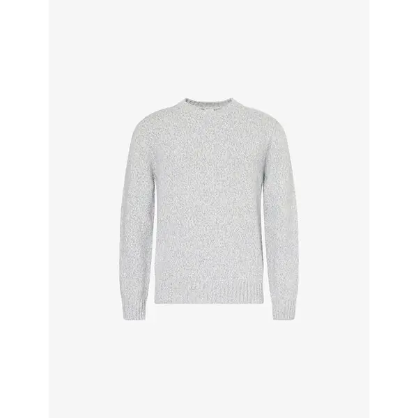 Eleventy Wool Knitted Crewneck Jumper - Denim
