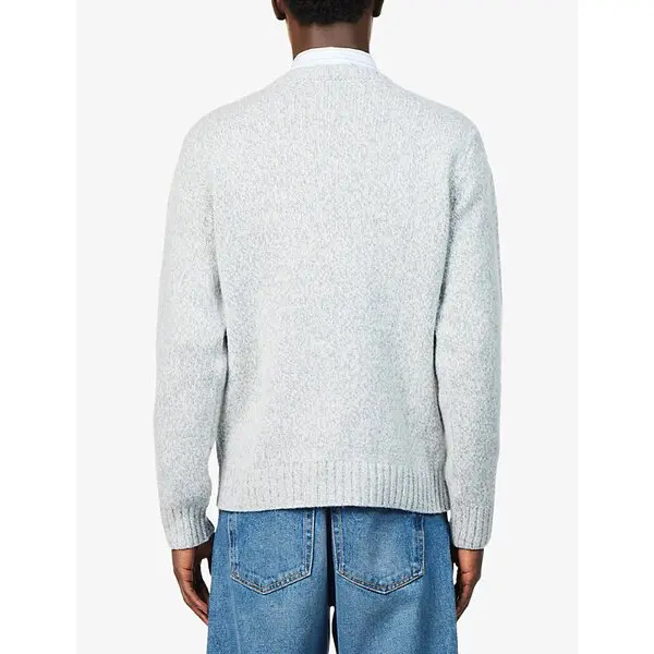 Eleventy Wool Knitted Crewneck Jumper - Denim