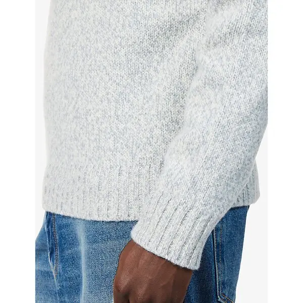 Eleventy Wool Knitted Crewneck Jumper - Denim