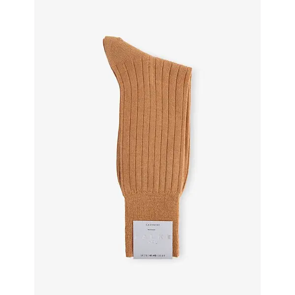 Falke Finest Cashmere-blend Crew-length Socks - Camel