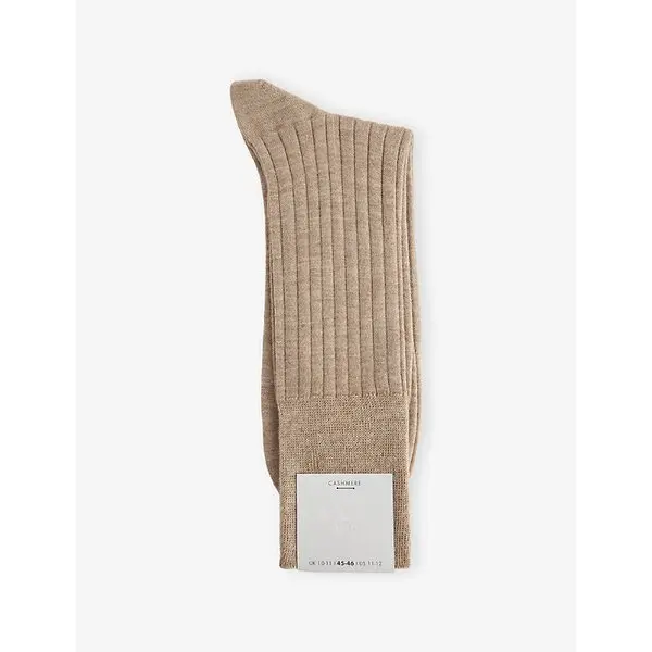 Falke No. 2 Finest Cashmere-blend Crew Socks - Pebble Mel.