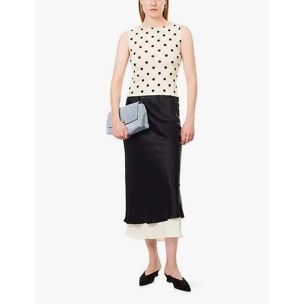 REFORMATION Silk Midi Skirt