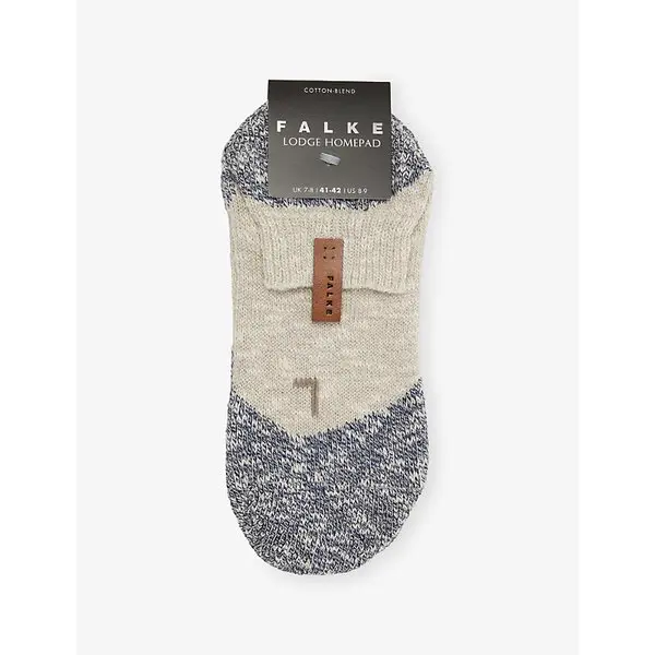Falke Lodge Homepad Cotton-blend Knitted House Socks - Light Grey
