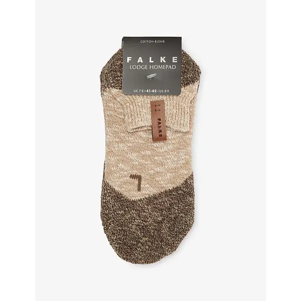 Falke Lodge Homepad Cotton-blend Knitted House Socks - Sesame