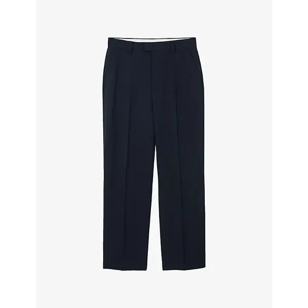 Sandro Regular-fit Wide-leg Wool Trousers