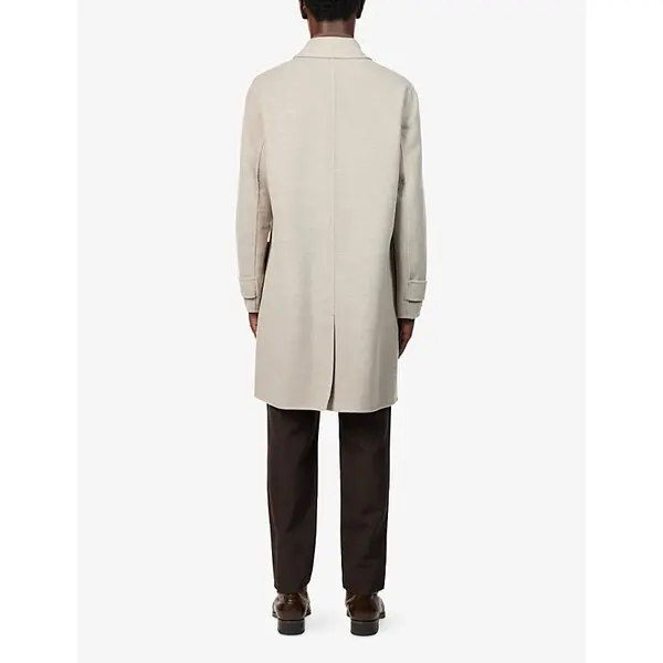 Eleventy Reversible Long-sleeve Wool Overcoat