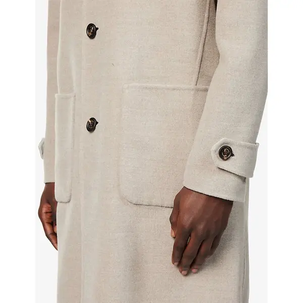 Eleventy Reversible Long-sleeve Wool Overcoat