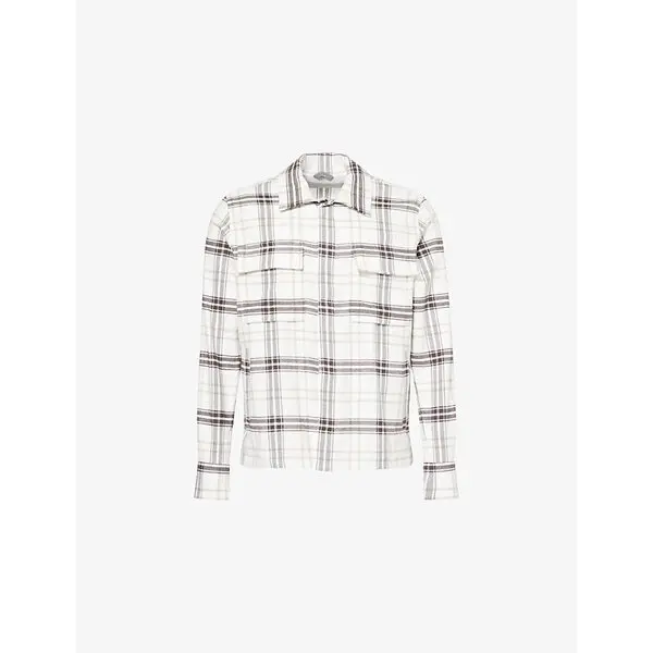 Eleventy Checked Long-sleeve Flannel Shirt