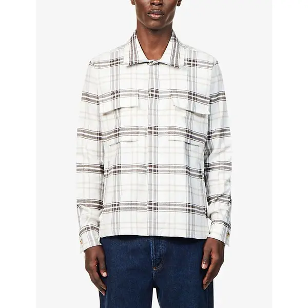 Eleventy Checked Long-sleeve Flannel Shirt