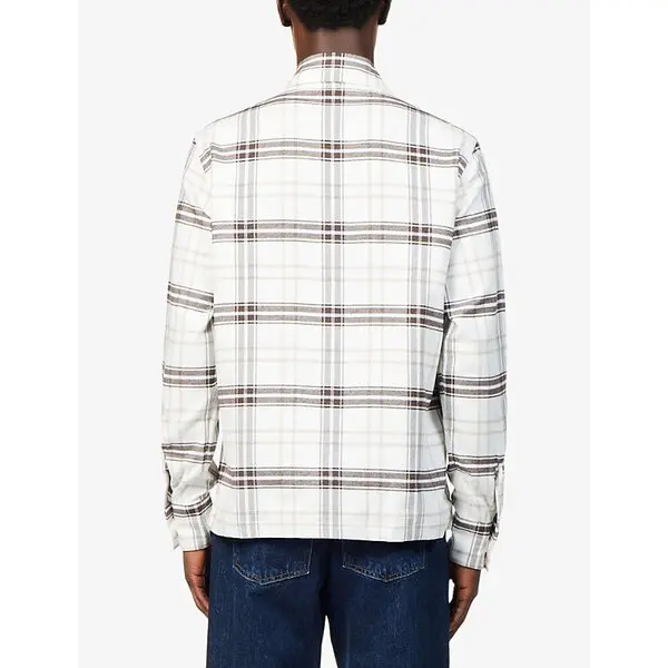 Eleventy Checked Long-sleeve Flannel Shirt