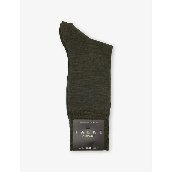 Falke Airport Crew Socks - Green Mel.