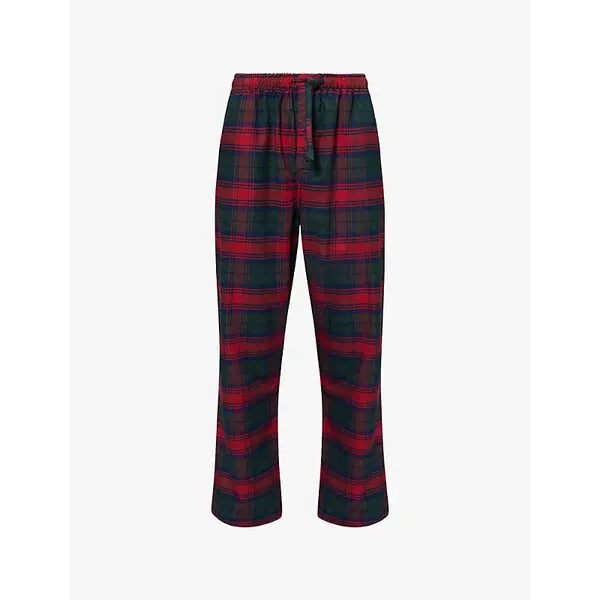 Derek Rose Check-print Straight-leg Cotton Pyjama Bottoms - Multi-coloured