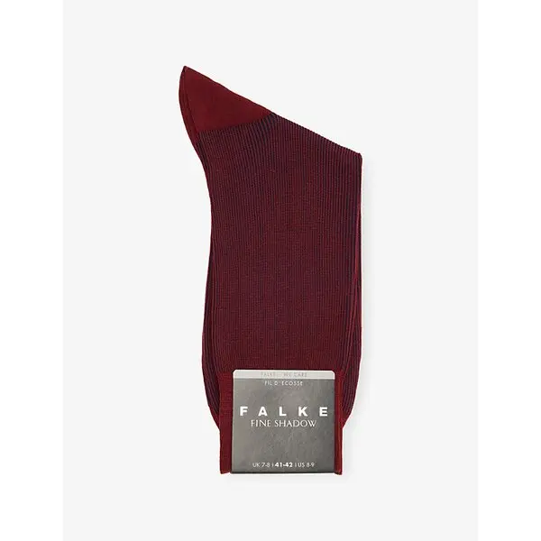 Falke Fine Shadow Cotton-blend Crew Socks - Cayenne
