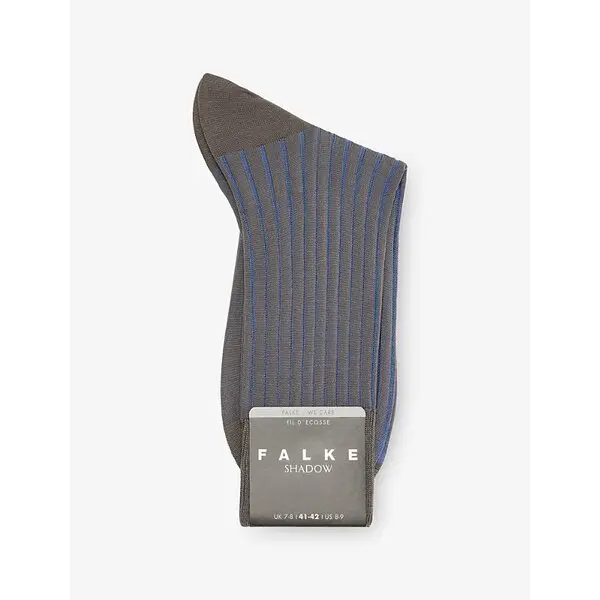 Falke Shadow Cotton-blend Crew Socks - Schiefer