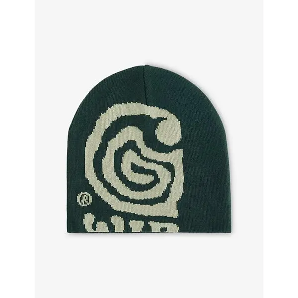 Carhartt Work In Progress Helix Graphic-jacquard Beanie - Sycamoretree/pale Olive
