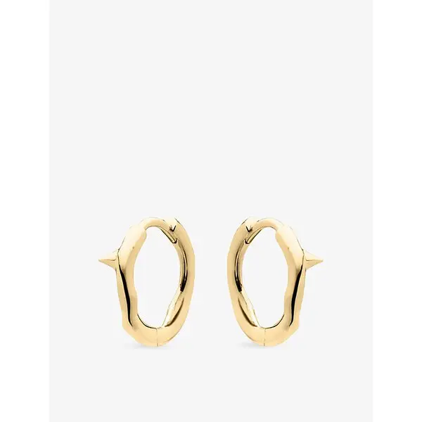 SHAUN LEANE Rose Thorn Mini Hoop Earrings - Yellow Gold Vermeil