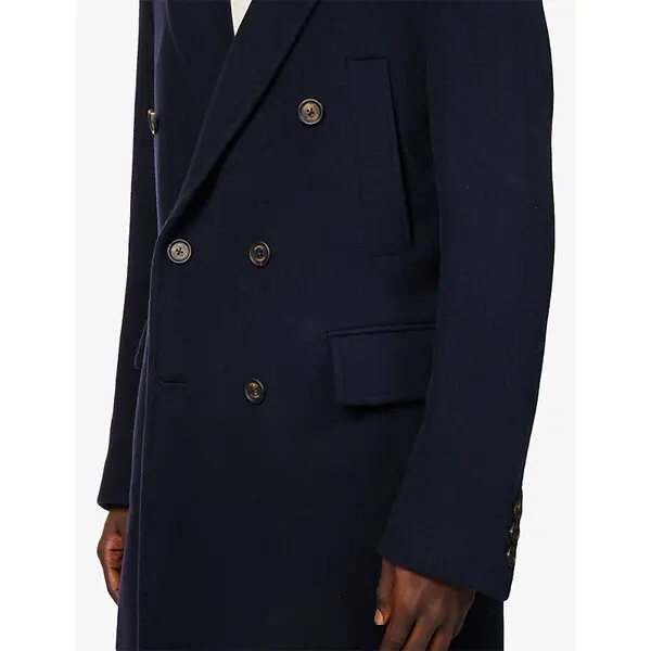 Eleventy Double-breasted Wool-blend Overcoat