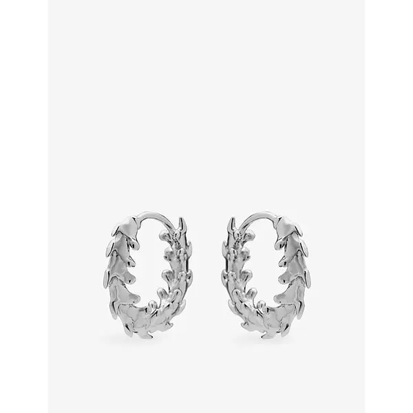 SHAUN LEANE Serpents Mini Sterling- Hoop Earrings - Silver