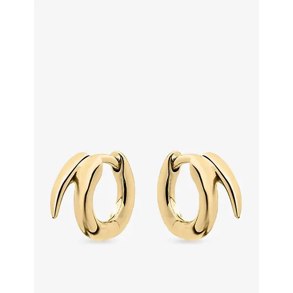 SHAUN LEANE Quill Mini Hoop Earrings - Yellow Gold Vermeil