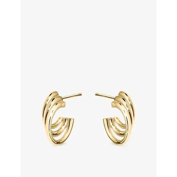 SHAUN LEANE Bound 18ct Hoop Earrings - Yellow Gold Vermeil