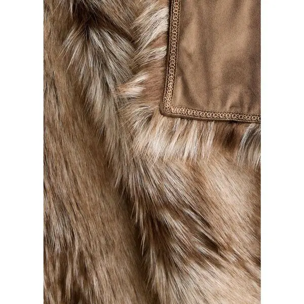 LYLA GRANT Faux Fox Throw, 60" X 72