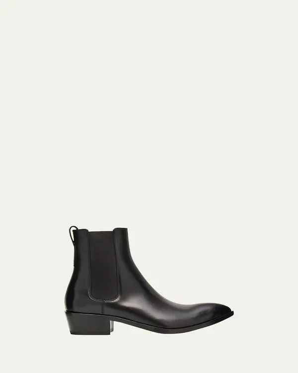 TOM FORD Burnished Leather Chelsea Boots
