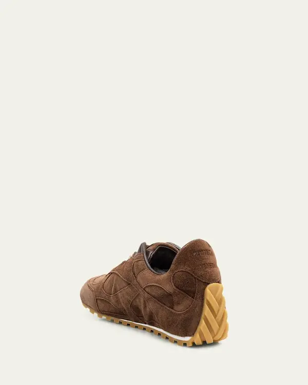 Bottega Veneta Orbit Flash Suede Low-top Sneakers - Dk.bitter