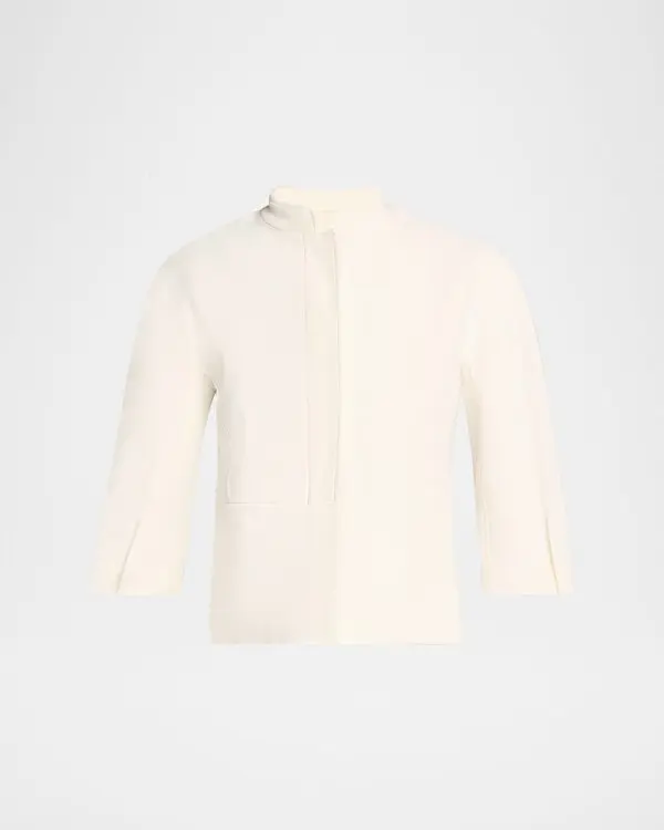 Max Mara Nastro Three-quarter Sleeve Jacket - White
