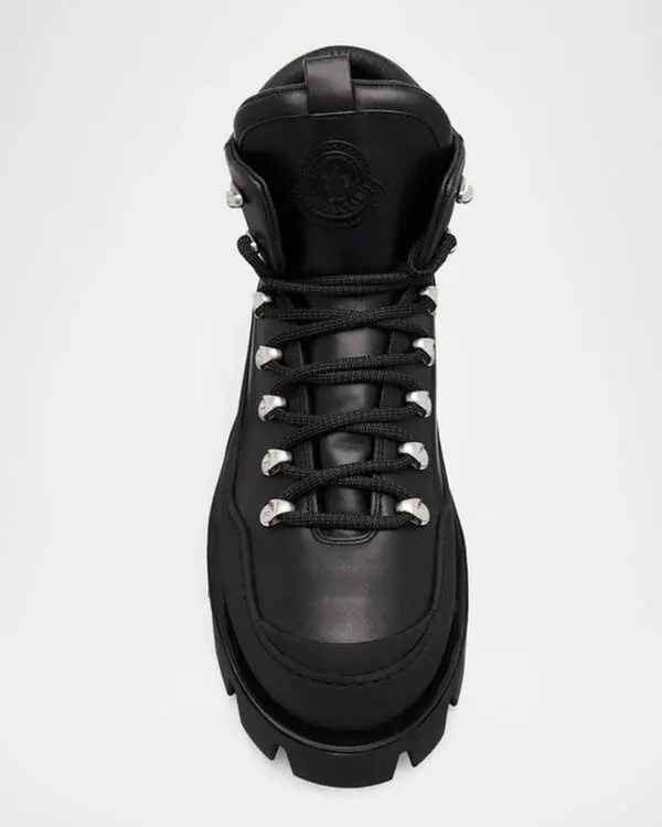 Moncler Peak Trek Leather Ankle Boots