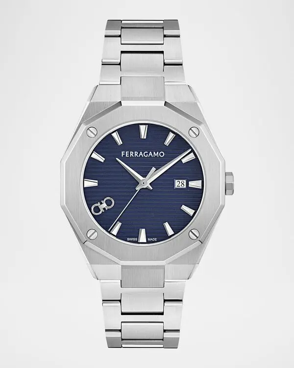 FERRAGAMO Edge 40mm Bracelet Watch - Stainless