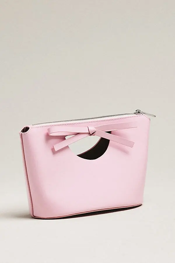 Studio Amelia Sofia Leather Bow Clutch - Pink