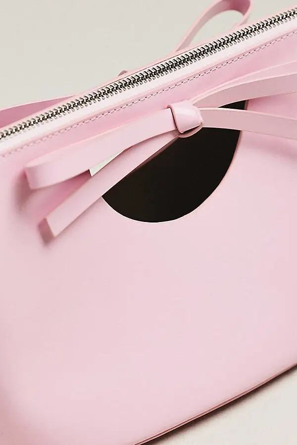 Studio Amelia Sofia Leather Bow Clutch - Pink